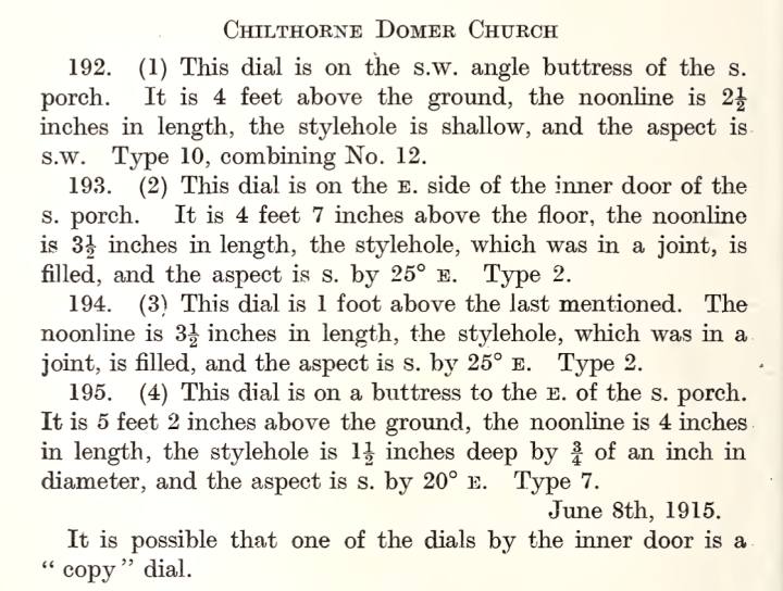 CHILTHORNE DOMER . SOMERSET . ST MARY – Multiple Scratch Dials ...