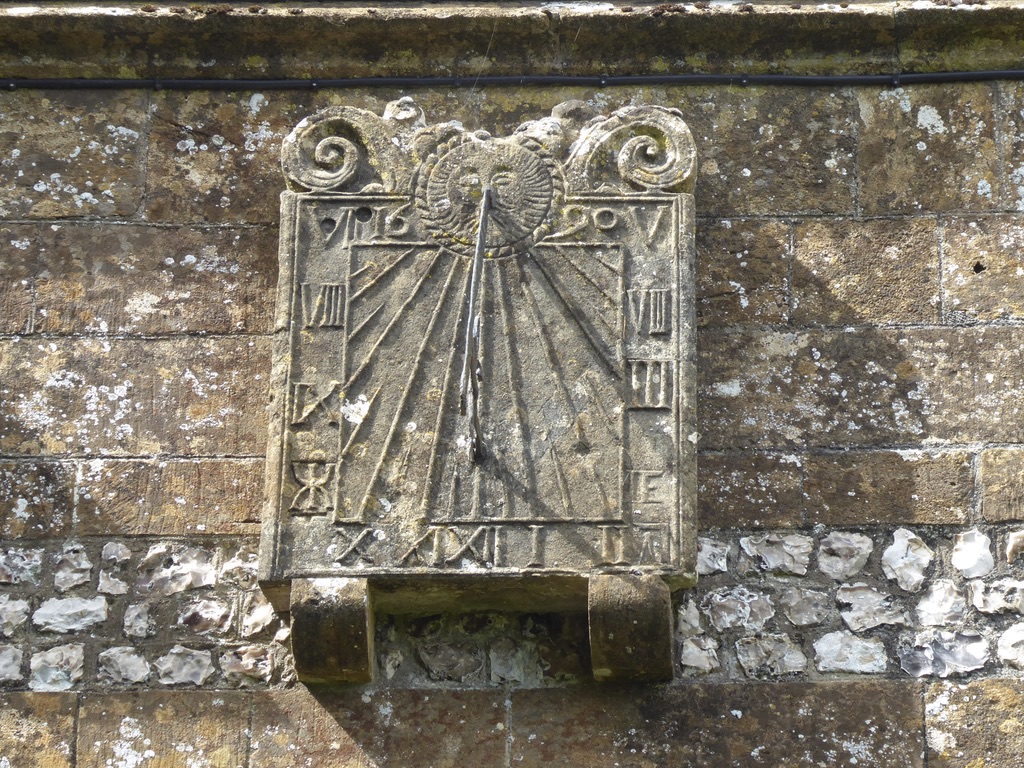 HILTON . DORSET . ALL SAINTS – Vertical Dial (1690); Date Stones (1569 ...