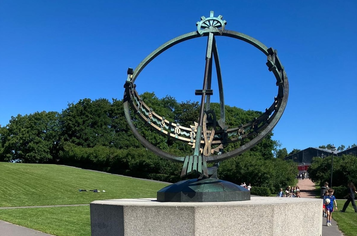 OSLO . FROGNER PARK . ARMILLARY SPHERES by Vigeland (1930); Wegner ...